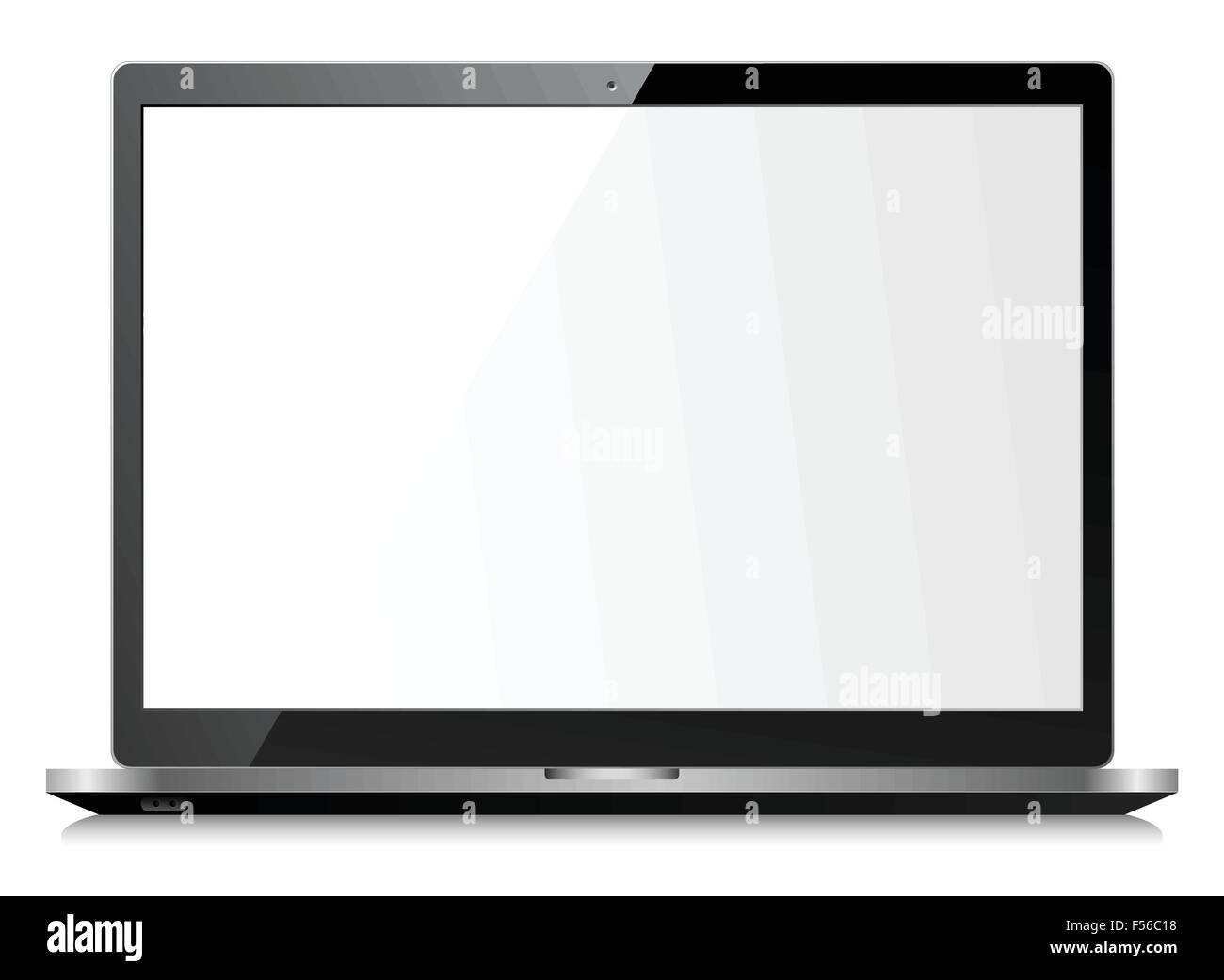Black shiny laptop Stock Vector Image & Art - Alamy