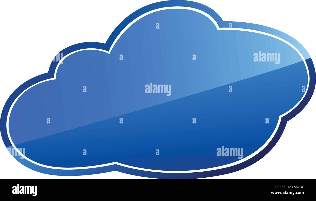 Blue sky and one cloud Stock Vector Images - Alamy