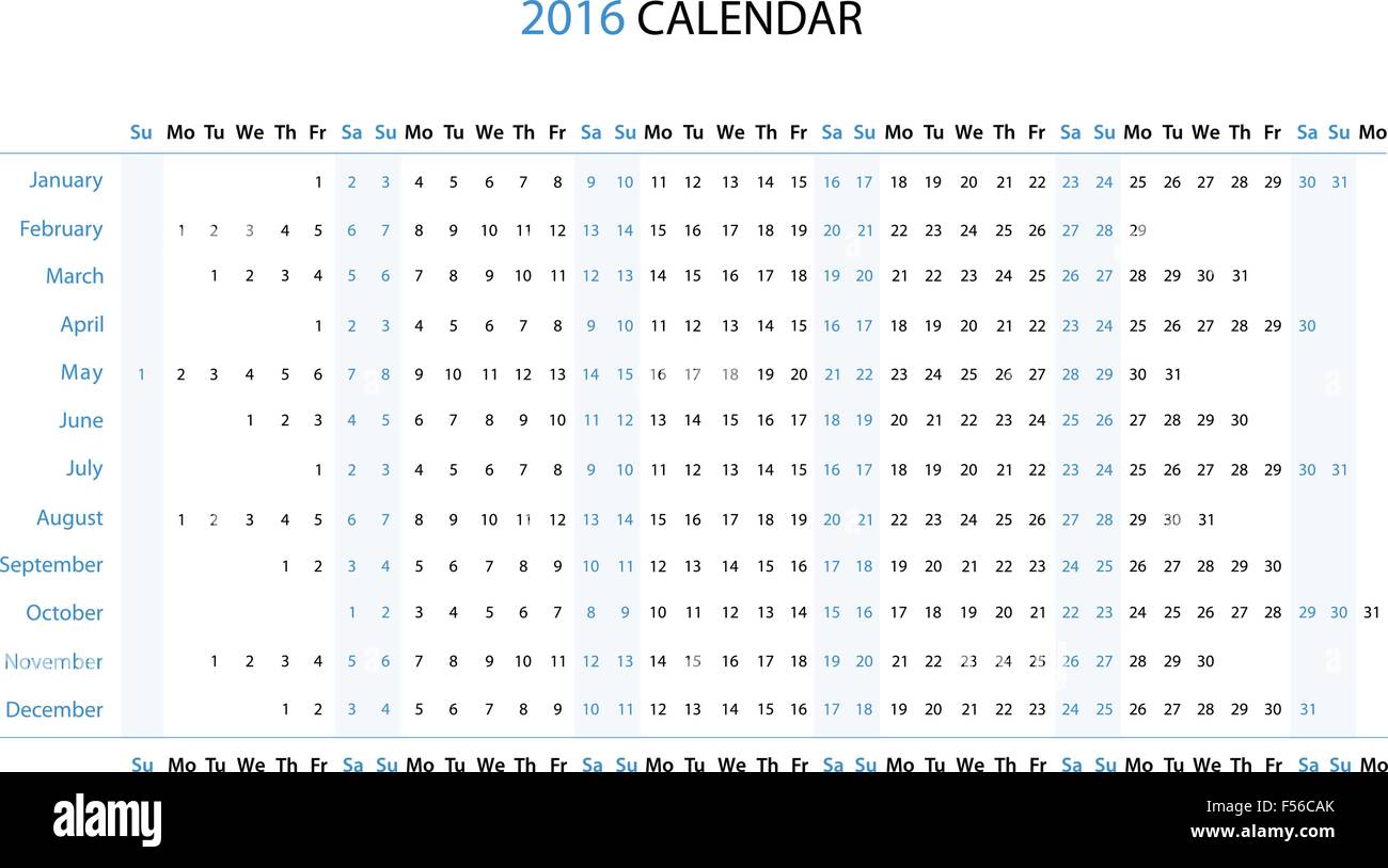 Linear calendar hi-res stock photography and images - Alamy