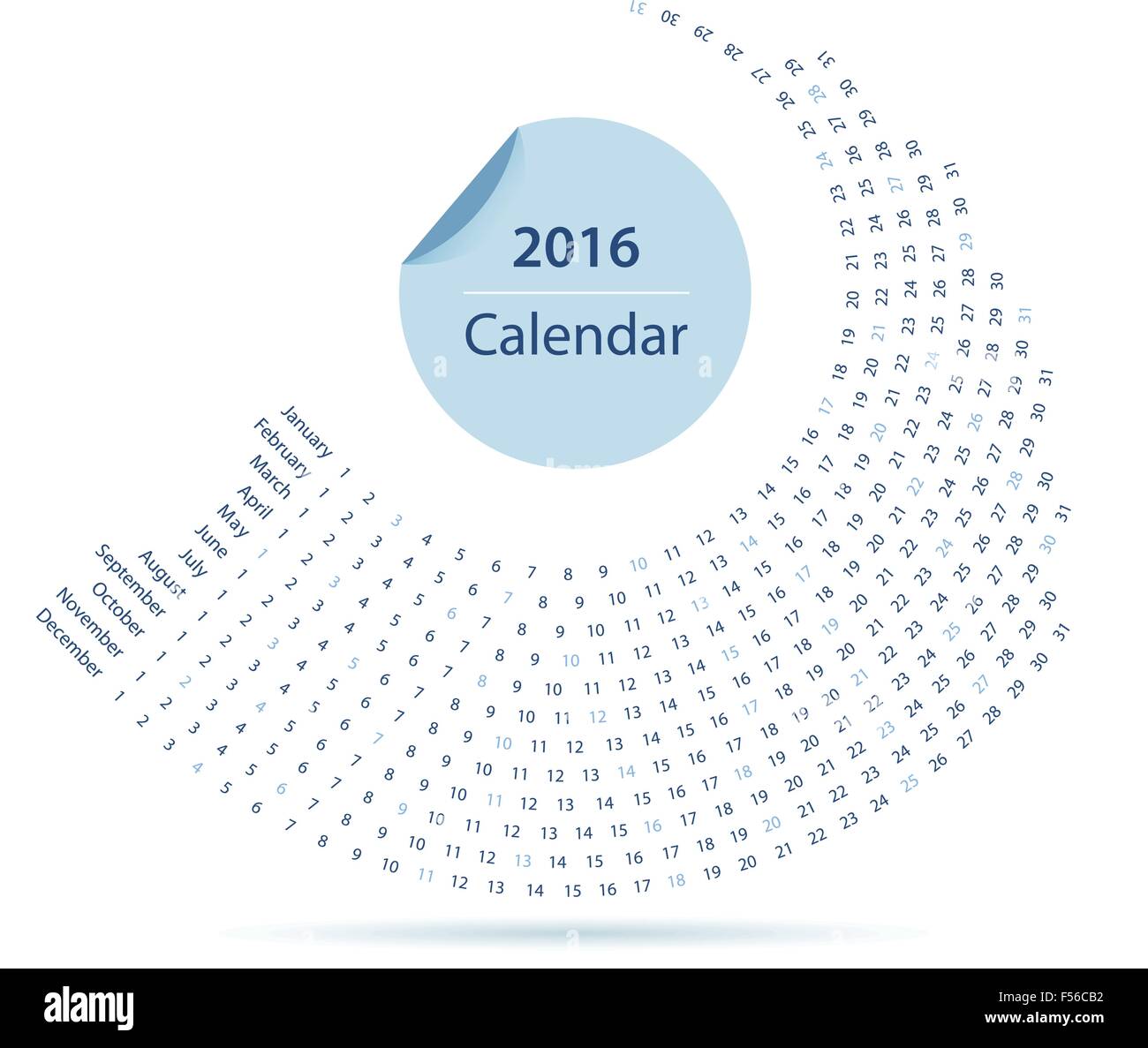 2016 calendar Cut Out Stock Images & Pictures - Alamy