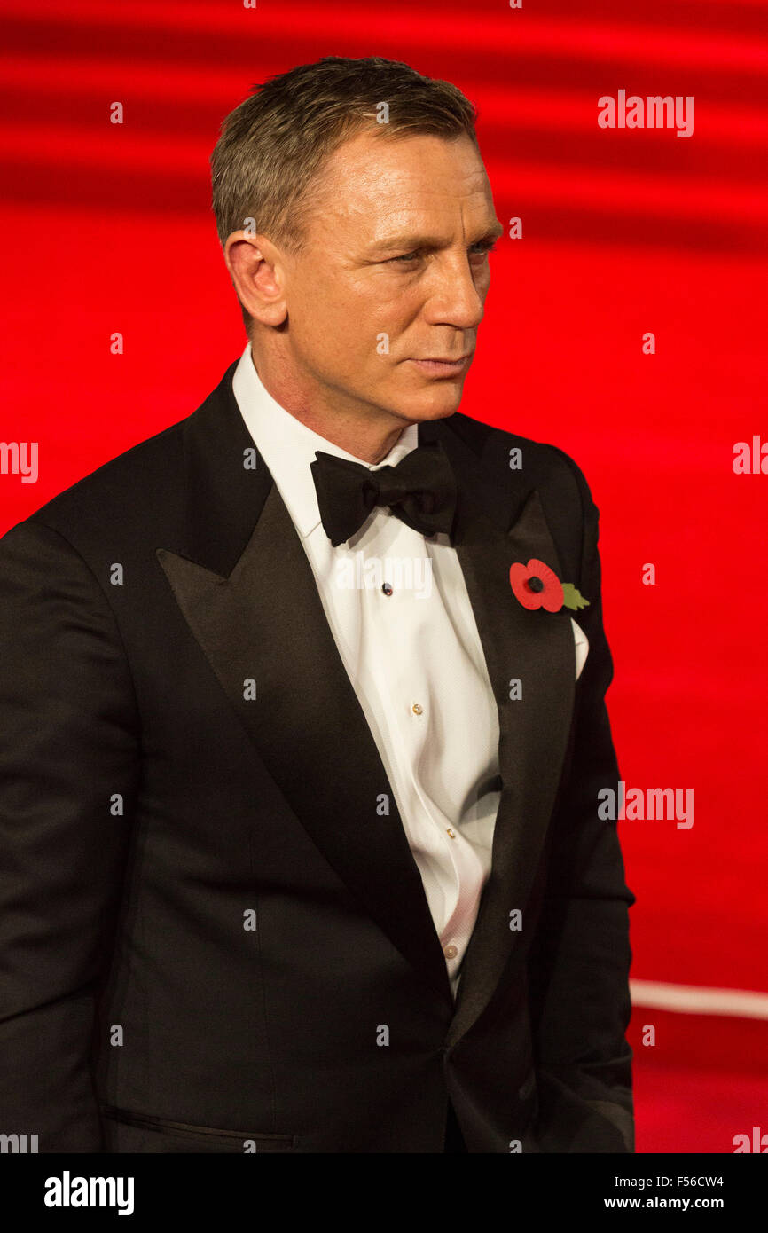 London, UK. 26/10/2015. Actor Daniel Craig. CTBF Royal Film Performance ...