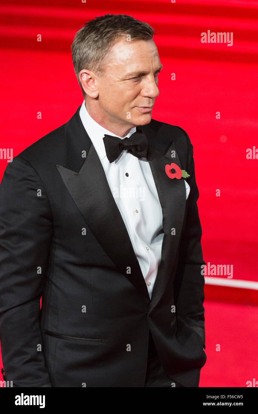 London, UK. 26/10/2015. Actor Daniel Craig. CTBF Royal Film Performance ...