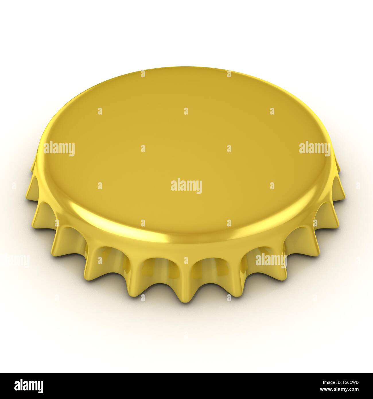 Bottle cap, isolated on white background. Top view Stock Photo - Alamy