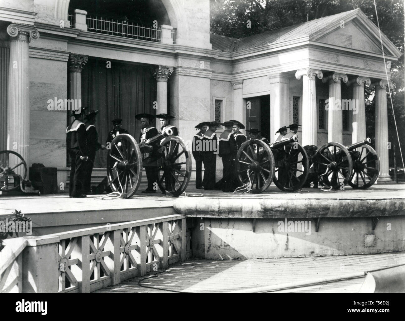 Entertainment with cannons at Tivoli, Copenhagen, Denmark Stock Photo ...