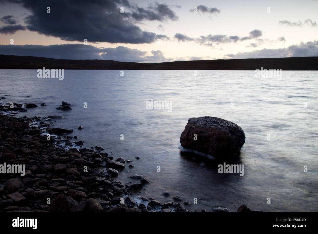 Photograph by © Jamie Callister. Sunset at the Llyn Aled, Denbigh Moors ...