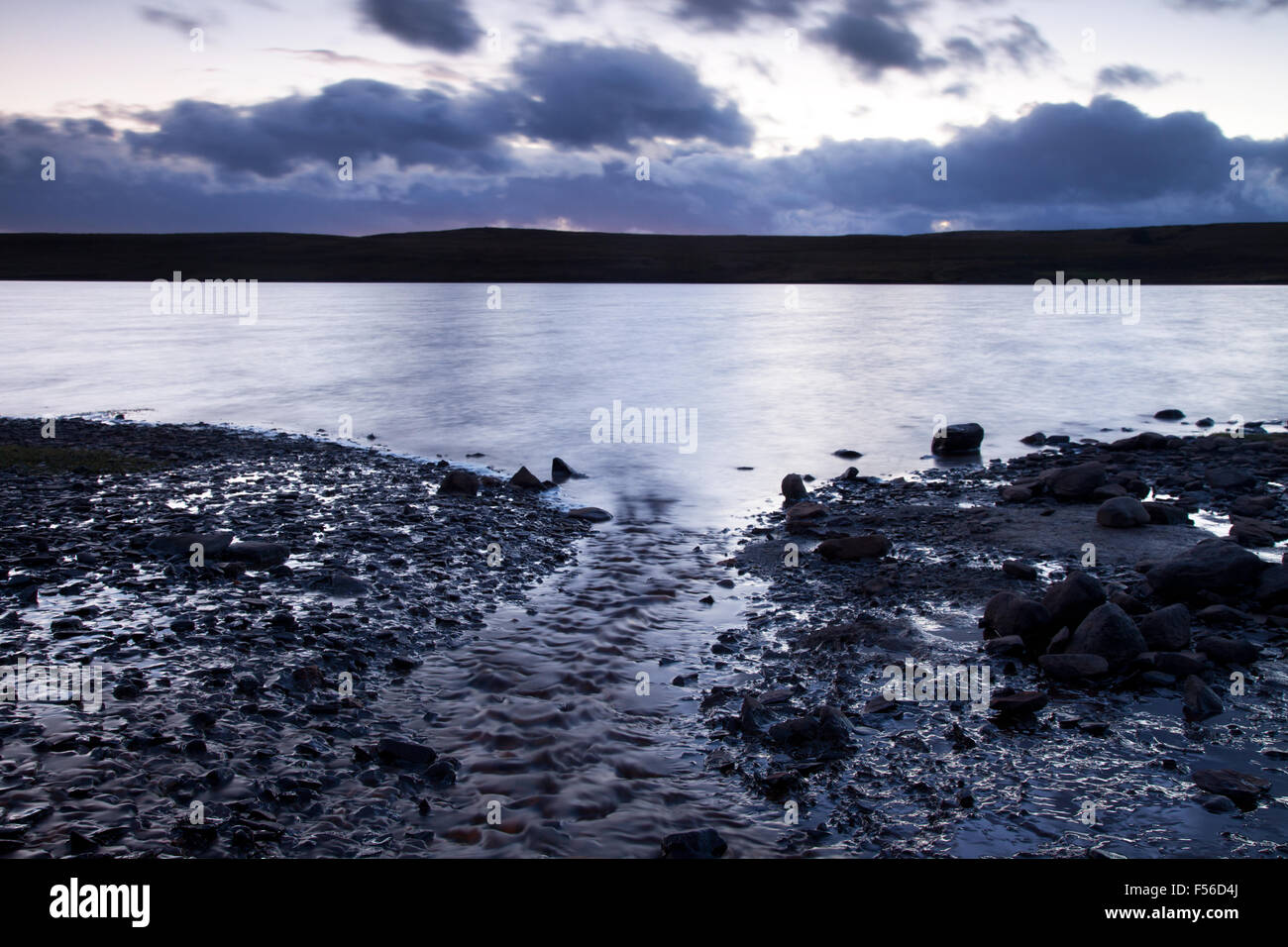 Photograph by © Jamie Callister. Sunset at the Llyn Aled, Denbigh Moors ...