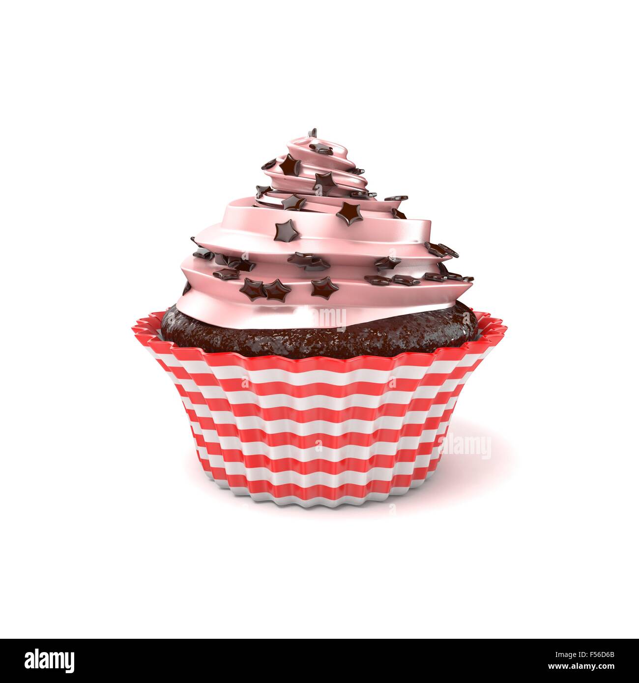 Cupcake. 3D render illustration isolated on white background Stock ...