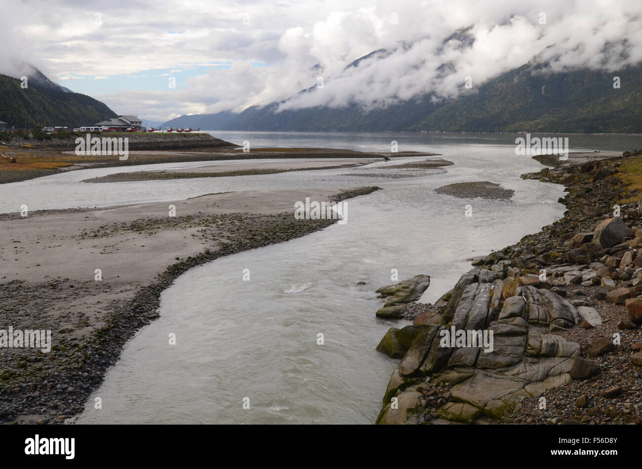 The Skagway River/Taiya Inlet, Skagway, Alaska Stock Photo - Alamy