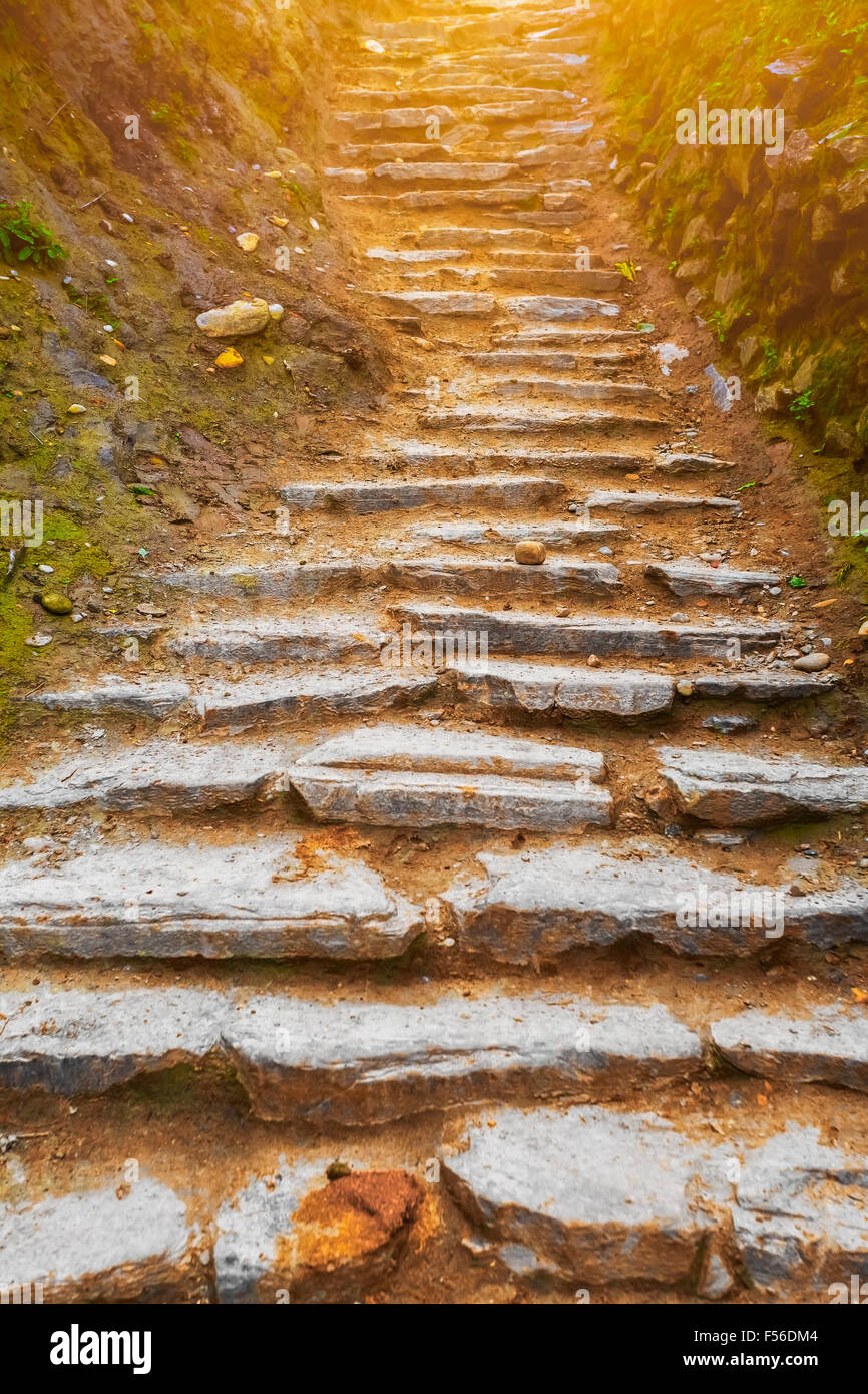 stone path in mountains Stock Photo - Alamy