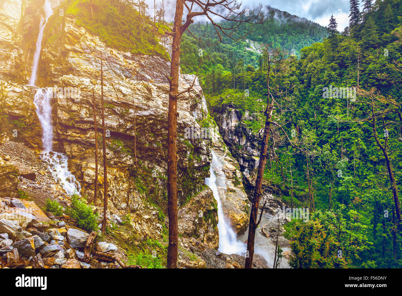 mountain river and rocks in Nepal Stock Photo - Alamy