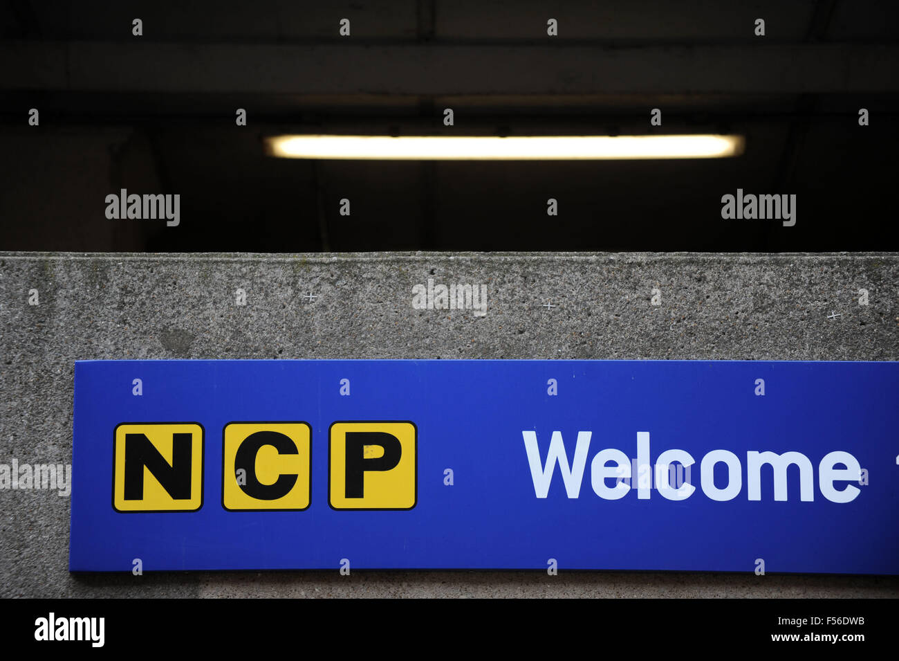 NCP (national car parks) car park sign logo Stock Photo - Alamy