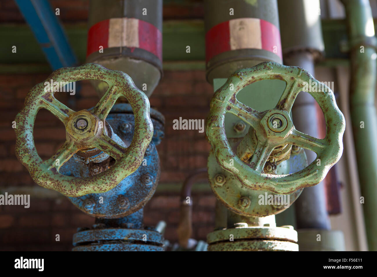 Industrial taps in a German factory Stock Photo - Alamy