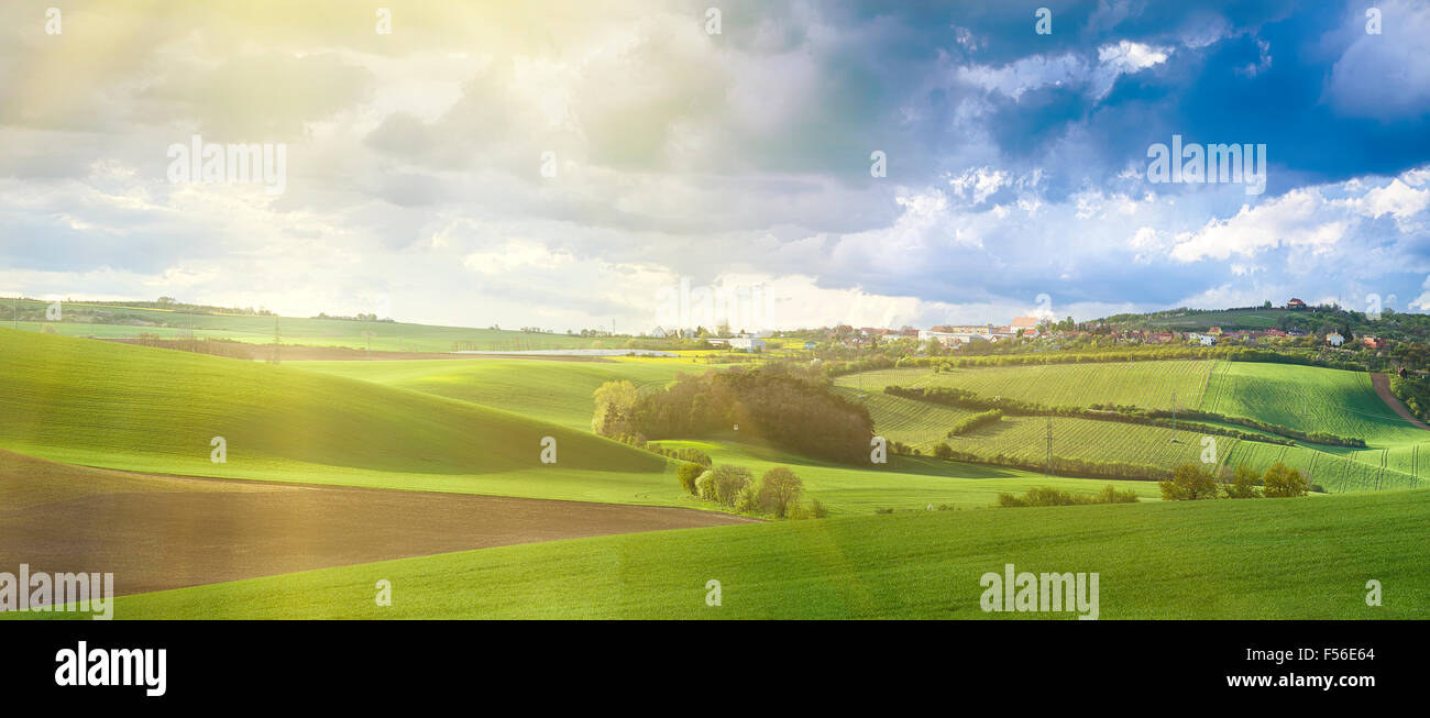 Rural spring landscape Stock Photo - Alamy