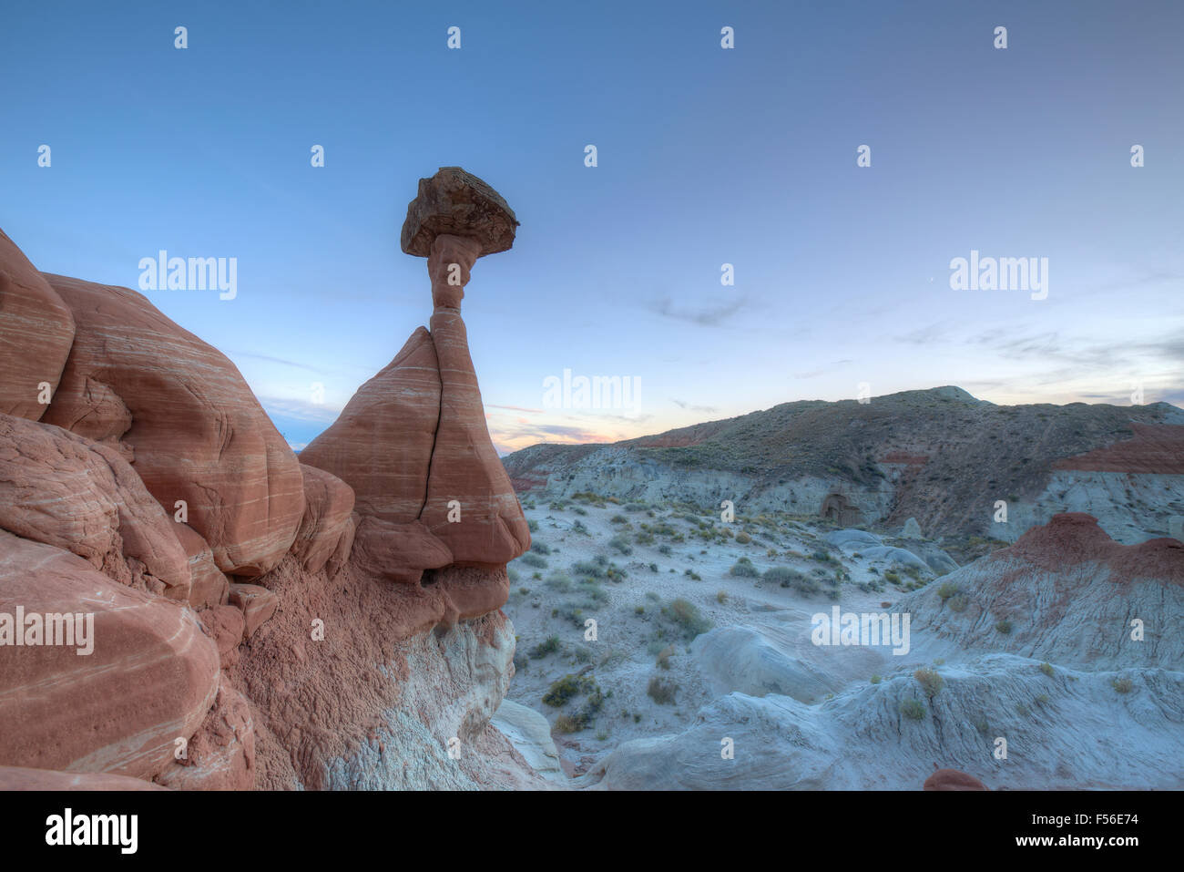 Toadstools hoodoo rock formation in southern Utah's Grand Staircase ...