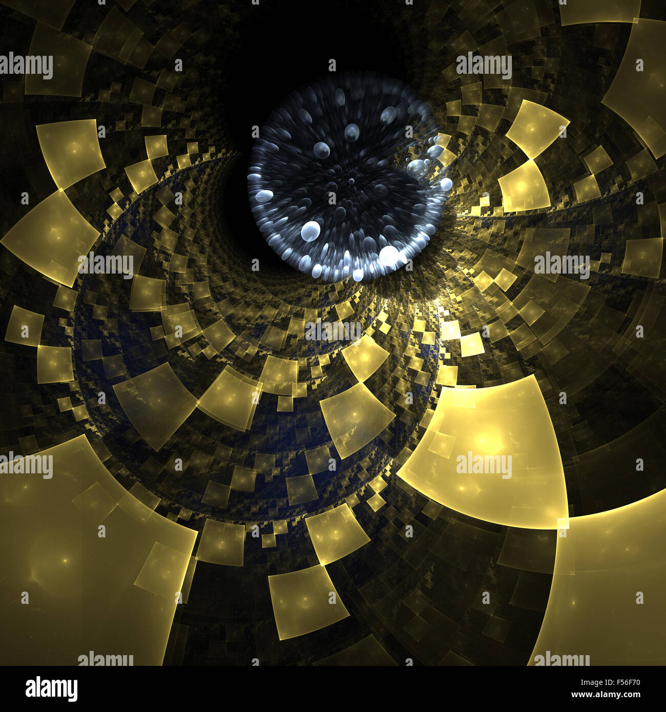 Abstract composition with circular checkered pattern Stock Photo - Alamy