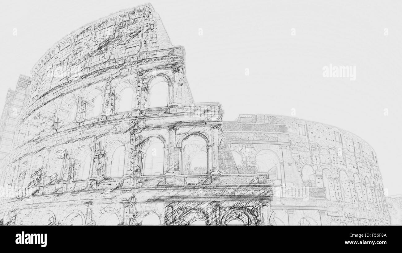 The colloseum rome Black and White Stock Photos & Images - Alamy