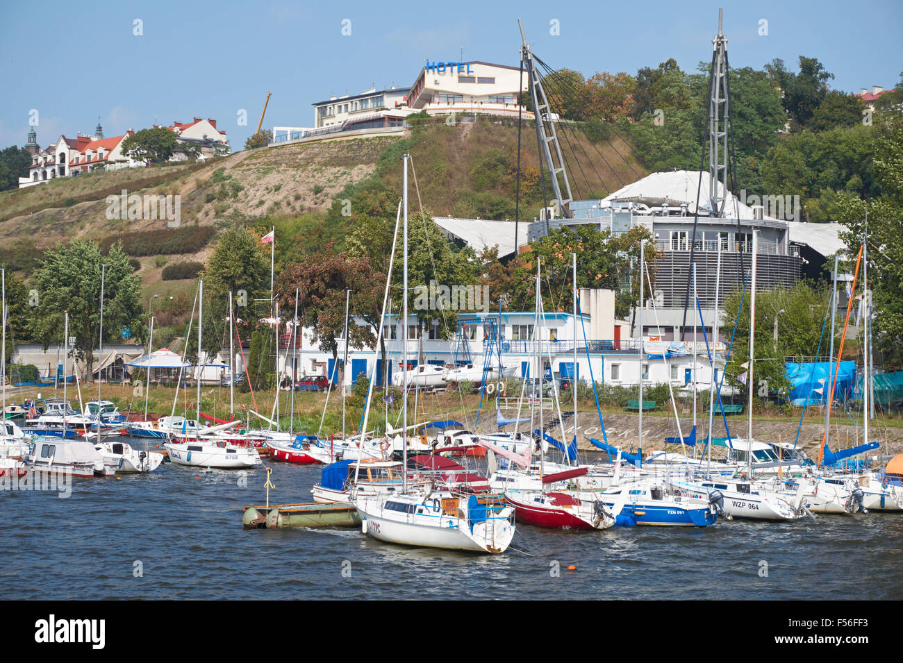 Sailboats at Plock Marina, Poland Stock Photo - Alamy