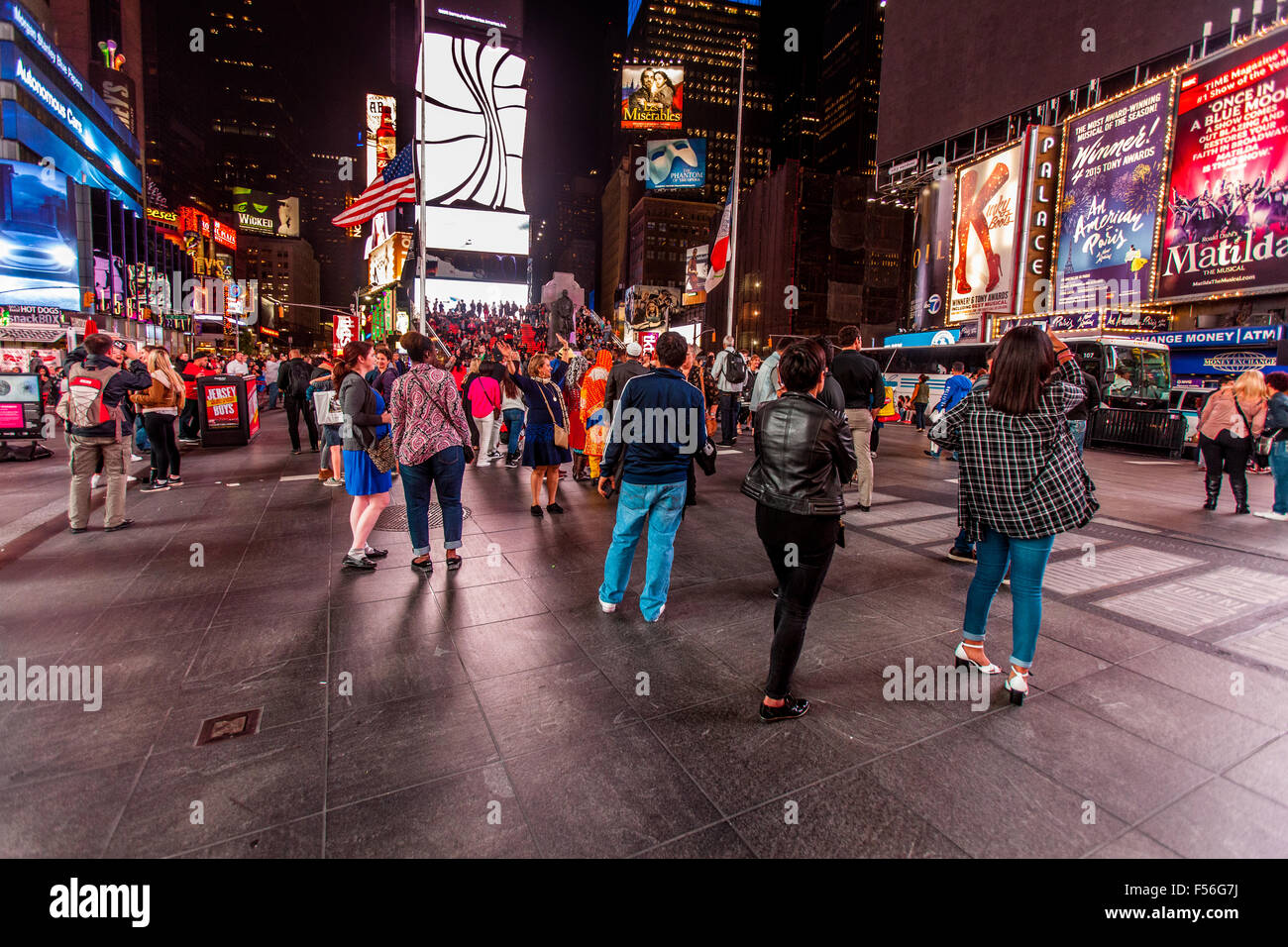 Times Square at night, Midtown Manhattan , New York City, United States ...