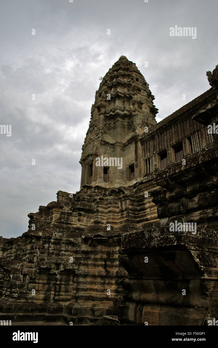 Moody sky above Angkor Wat temple complex in Cambodia Stock Photo - Alamy