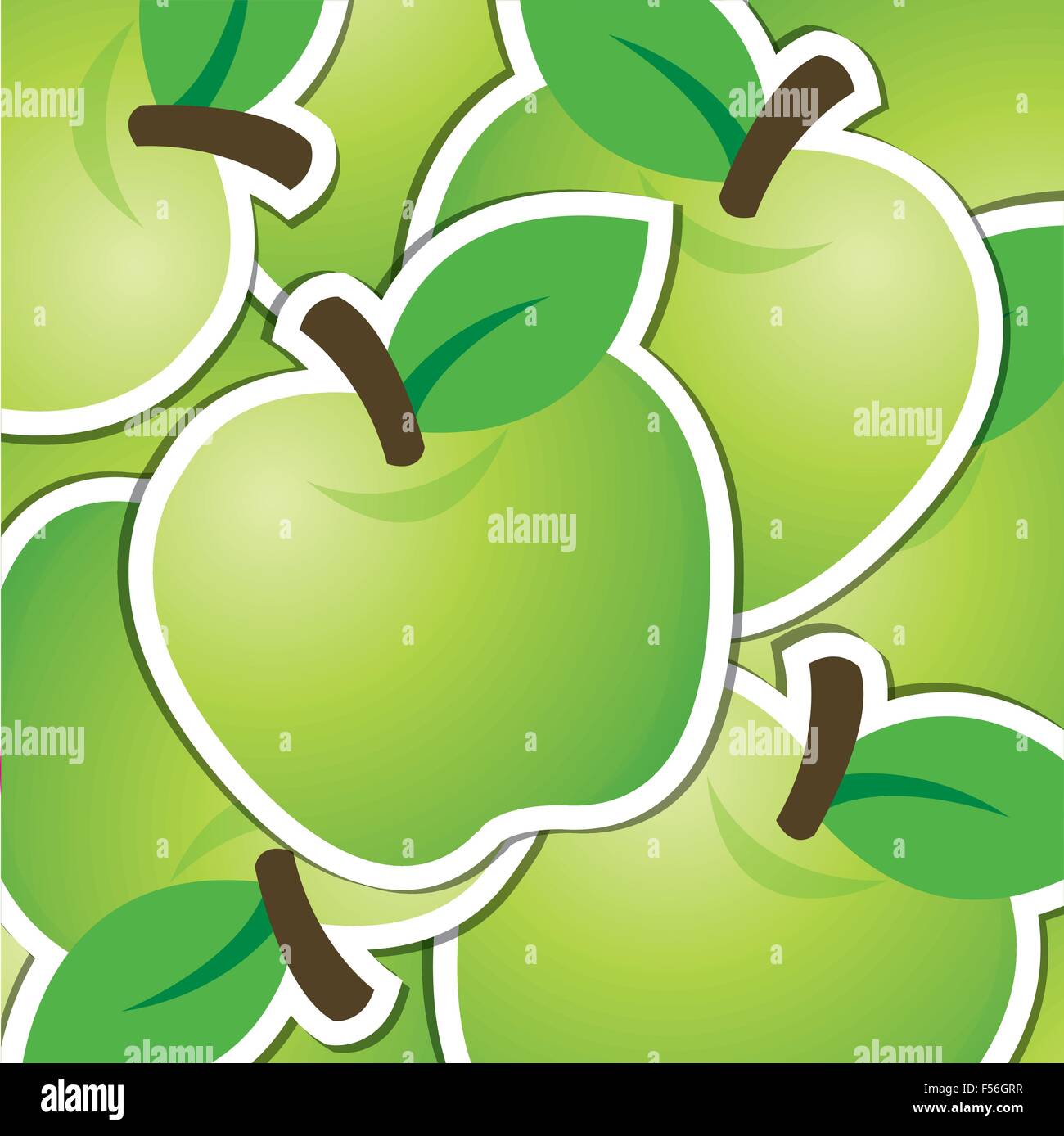 Apple sticker background/card in vector format Stock Vector Image & Art ...