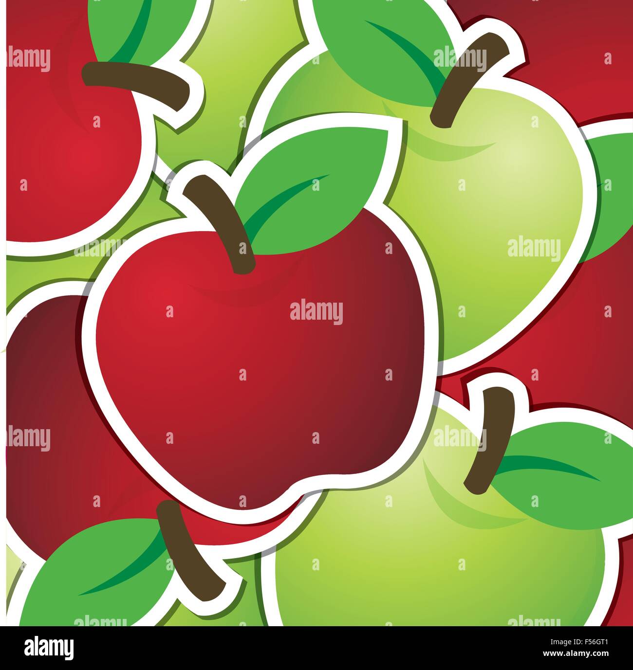 Apple sticker background/card in vector format Stock Vector Image & Art ...