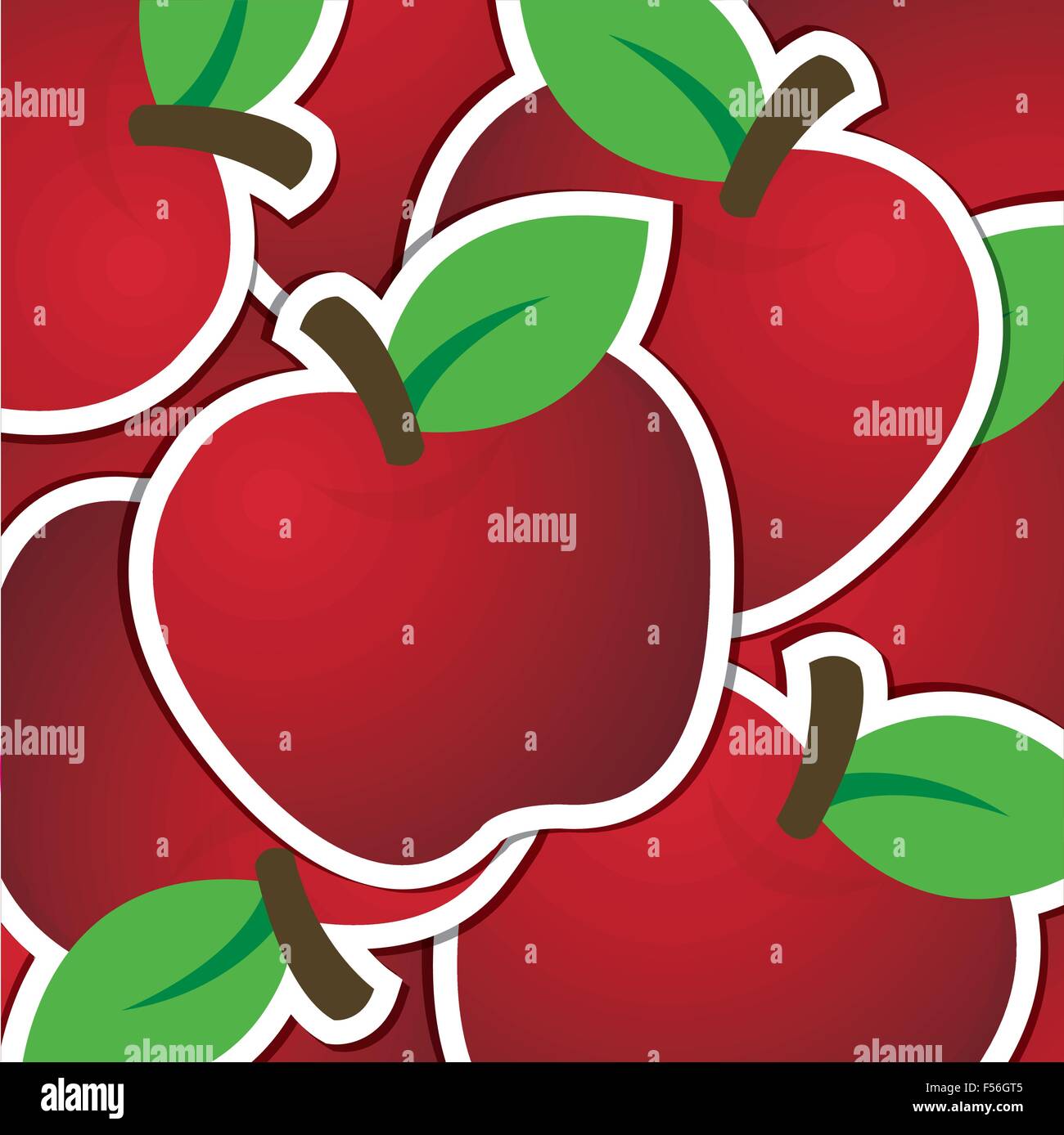 Apple sticker background/card in vector format Stock Vector Image & Art ...