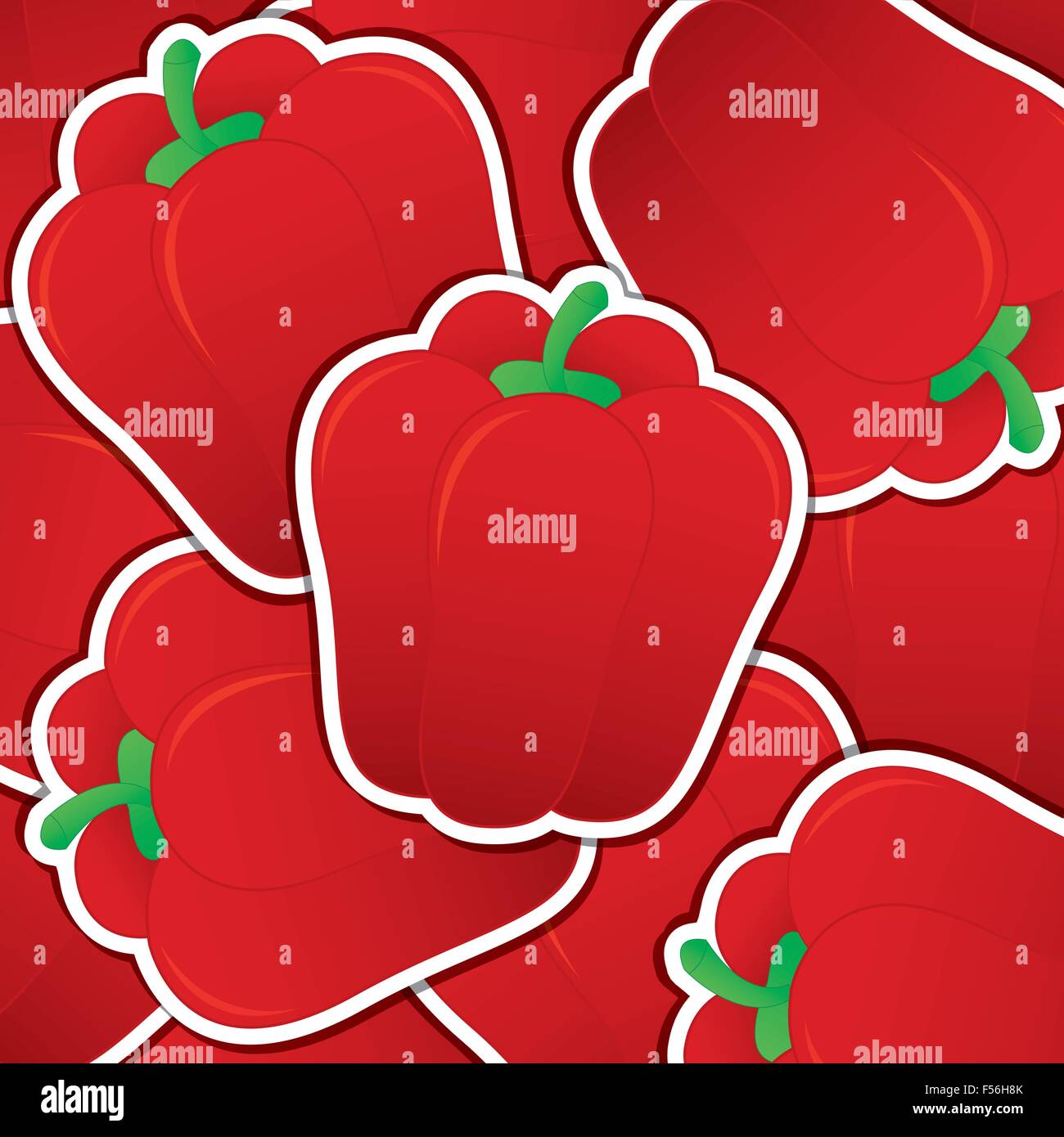 Capsicum Sticker Card In Vector Format Stock Vector Image And Art Alamy