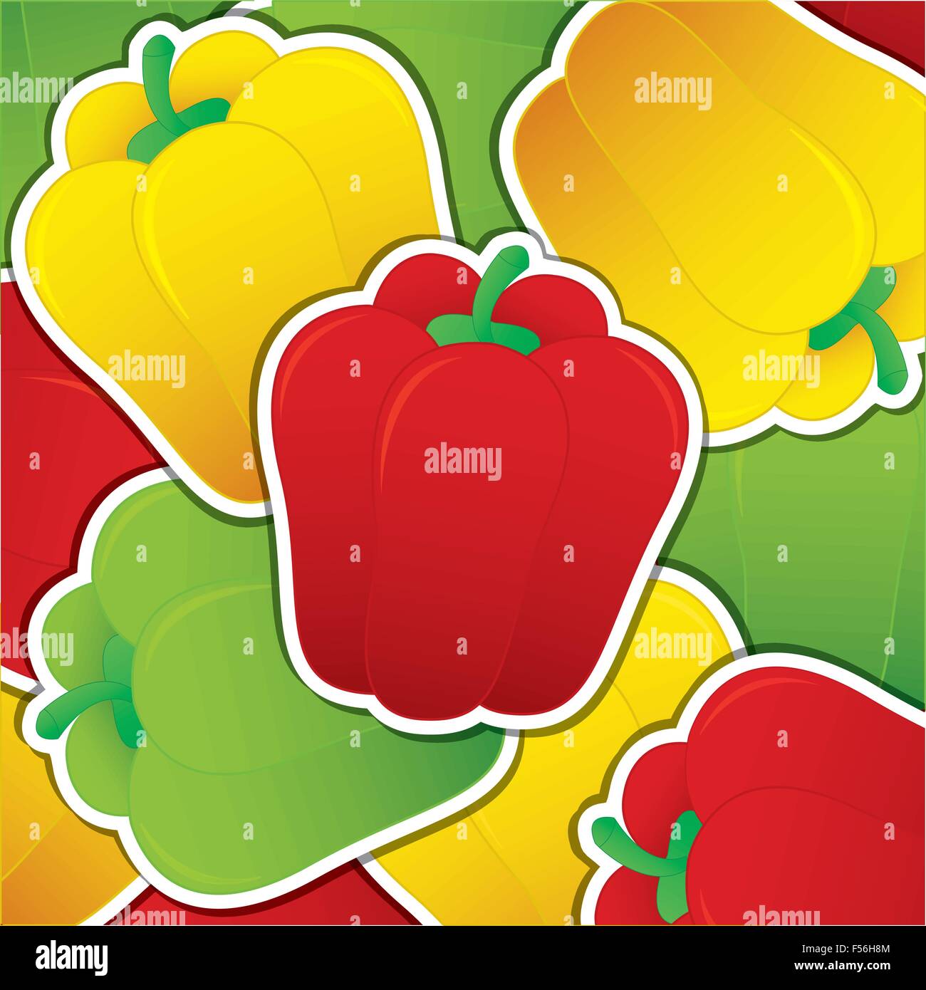 Capsicum in green background Stock Vector Images - Alamy