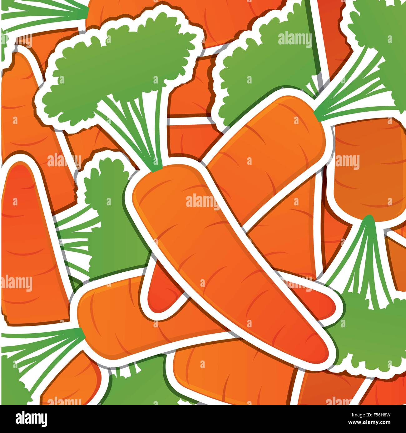 Carrot sticker background/card in vector format Stock Vector Image ...
