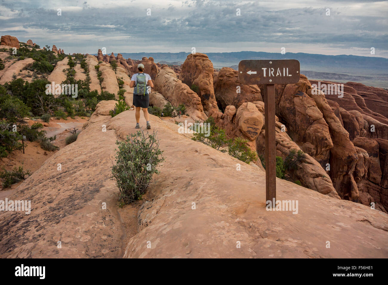 Sign trail slickrock hi-res stock photography and images - Alamy