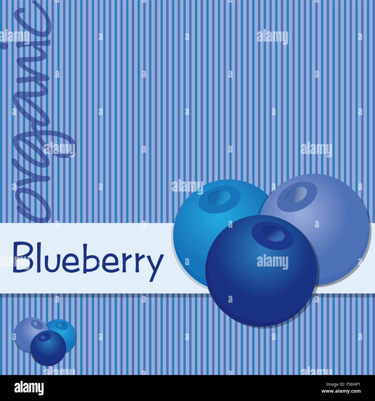 Bright organic blueberry card in vector format Stock Vector Image & Art ...