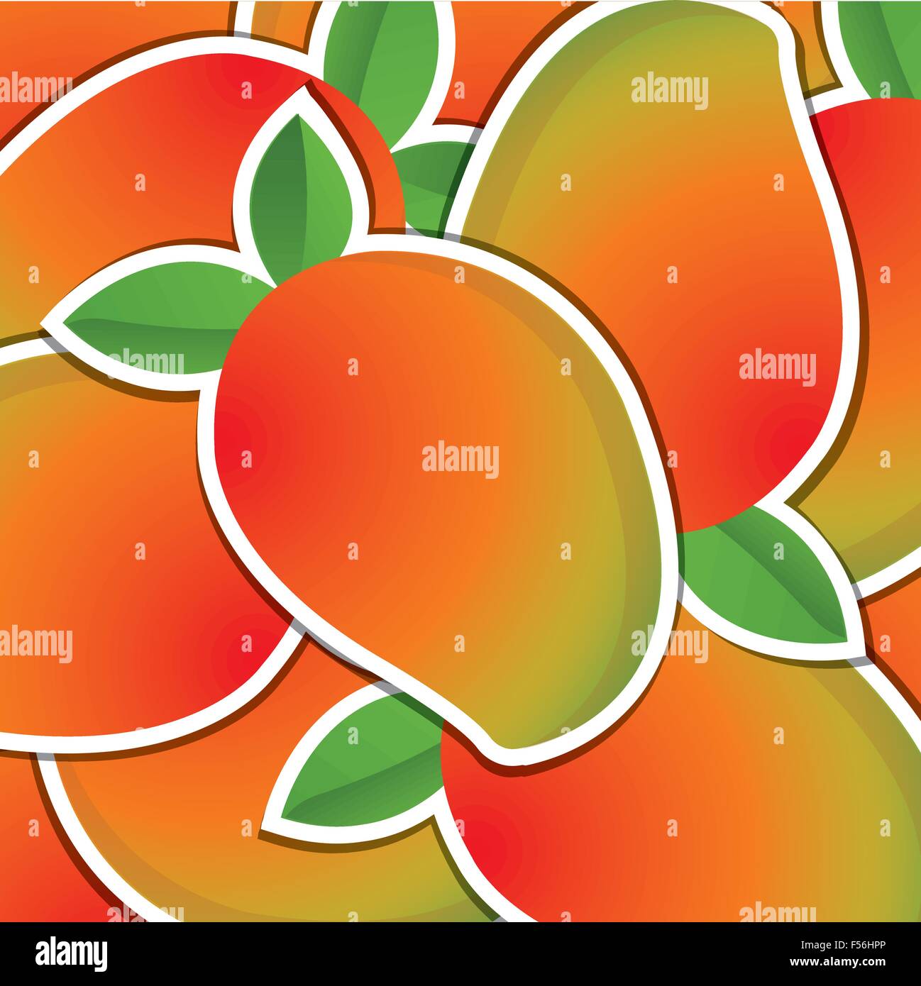 Mango sticker background/card in vector format Stock Vector Image & Art ...