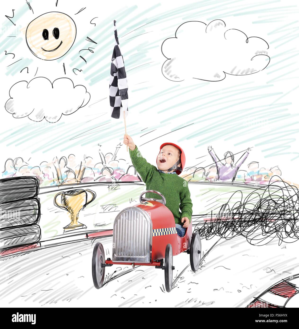 Child winner race Stock Photo - Alamy