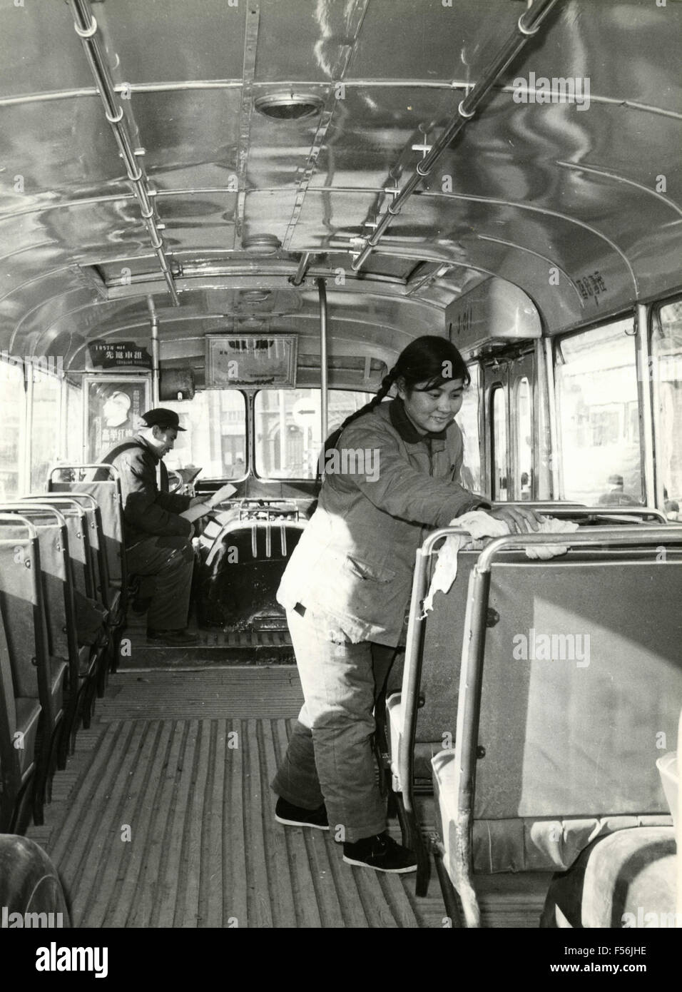 The bus driver cleans his bus hi-res stock photography and images - Alamy