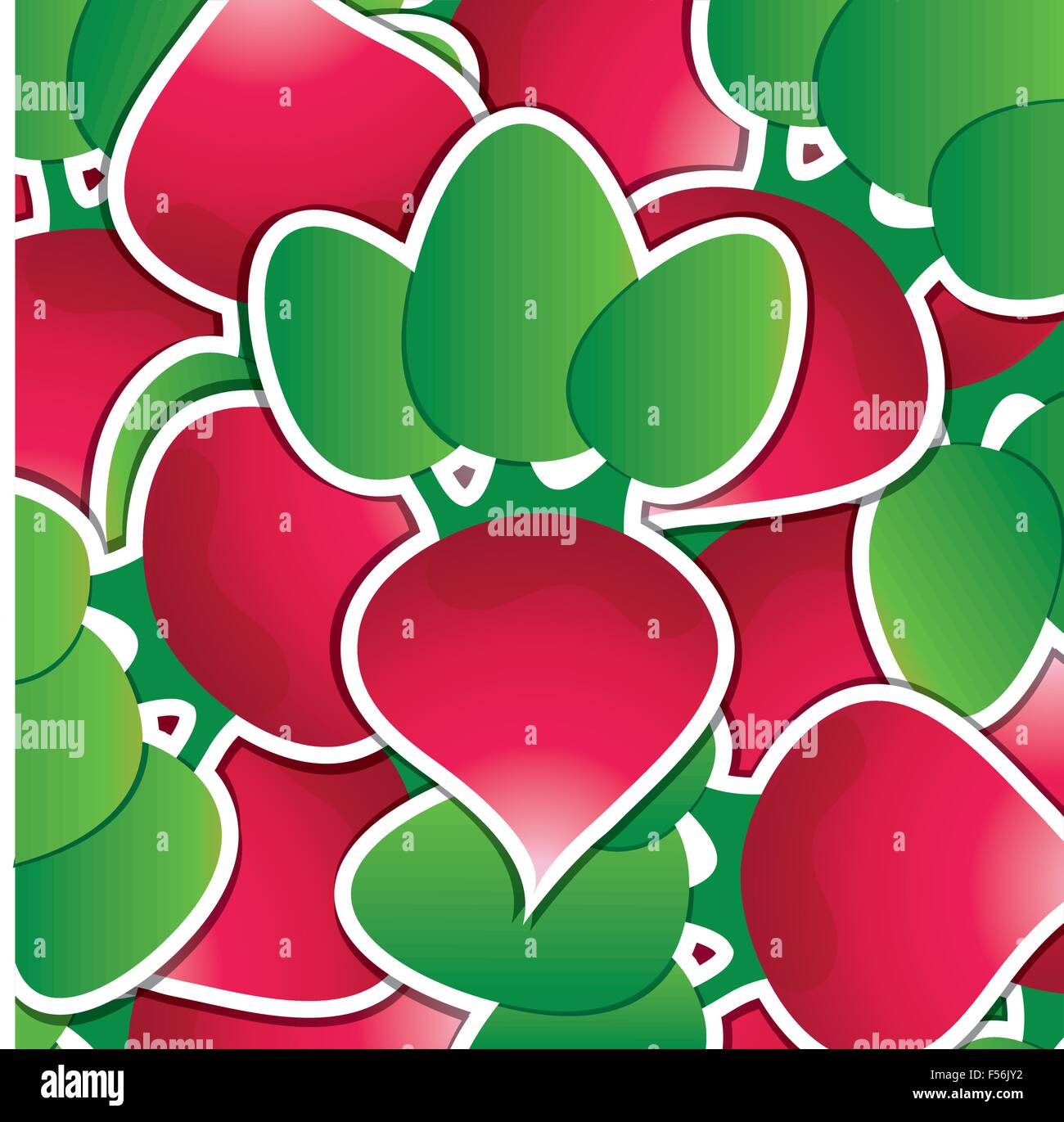 Raddish sticker background/card in vector format Stock Vector Image ...