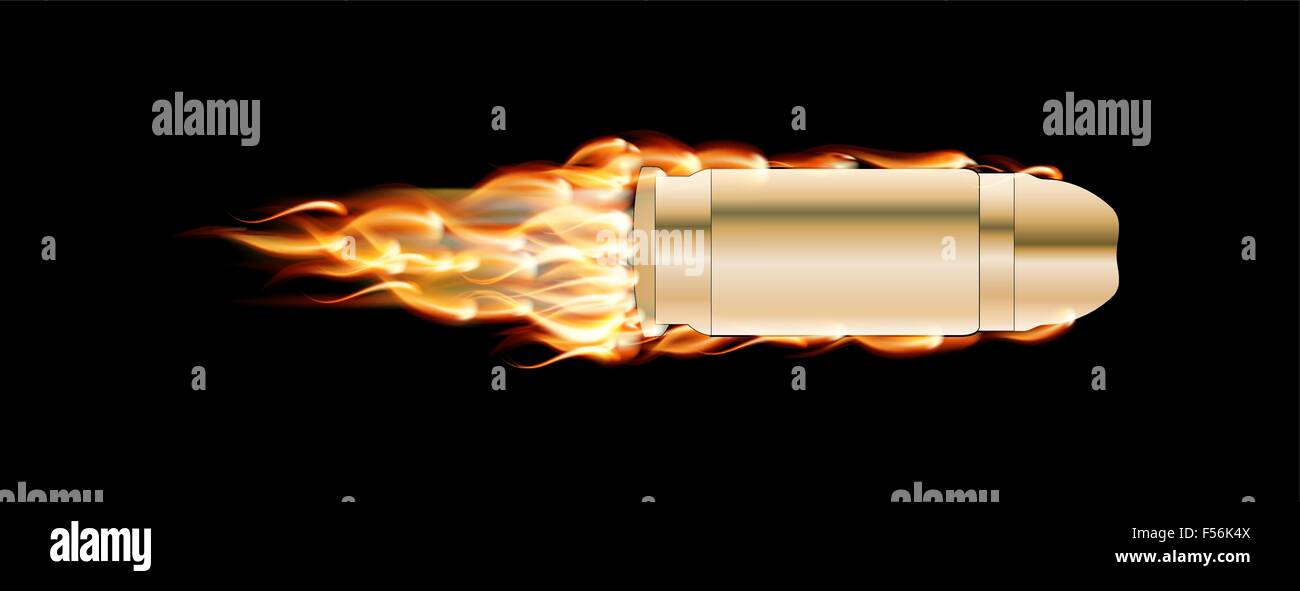 Shot from a Gun Bullet. Vector Illustration Stock Vector Image & Art ...