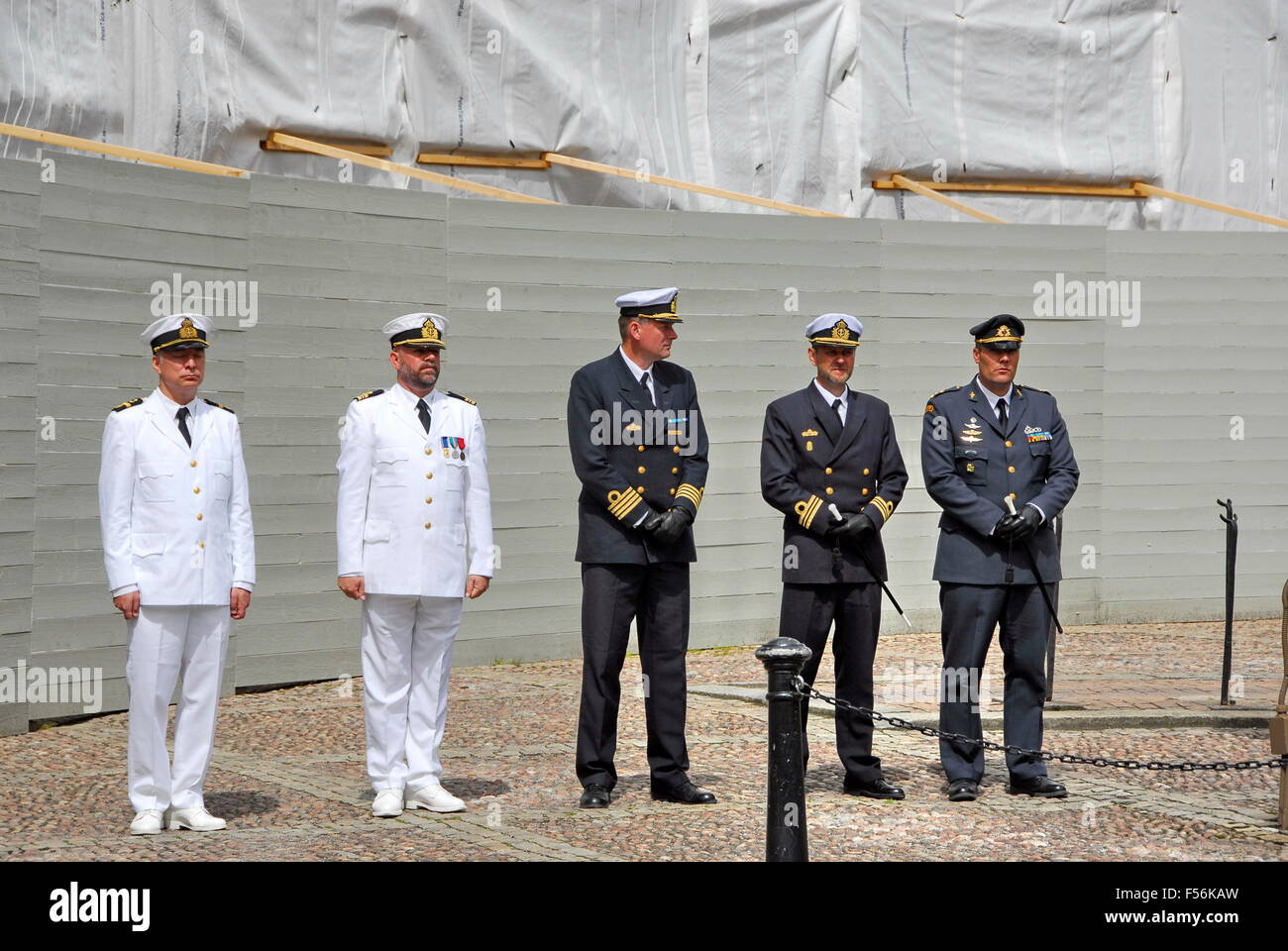 Armed Forces officers at the changing of the guard ceremony in front of ...