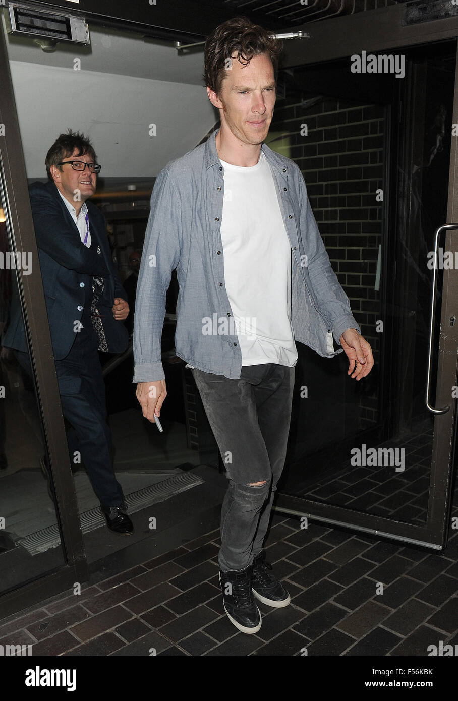 Benedict Cumberbatch is greeted by a huge mob of screaming fans, as he ...