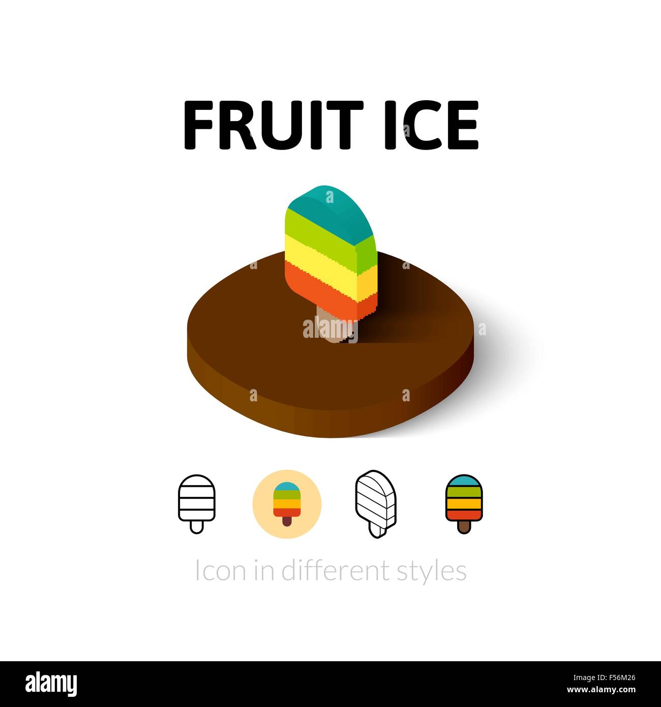 Fruit ice icon in different style Stock Vector Image & Art - Alamy