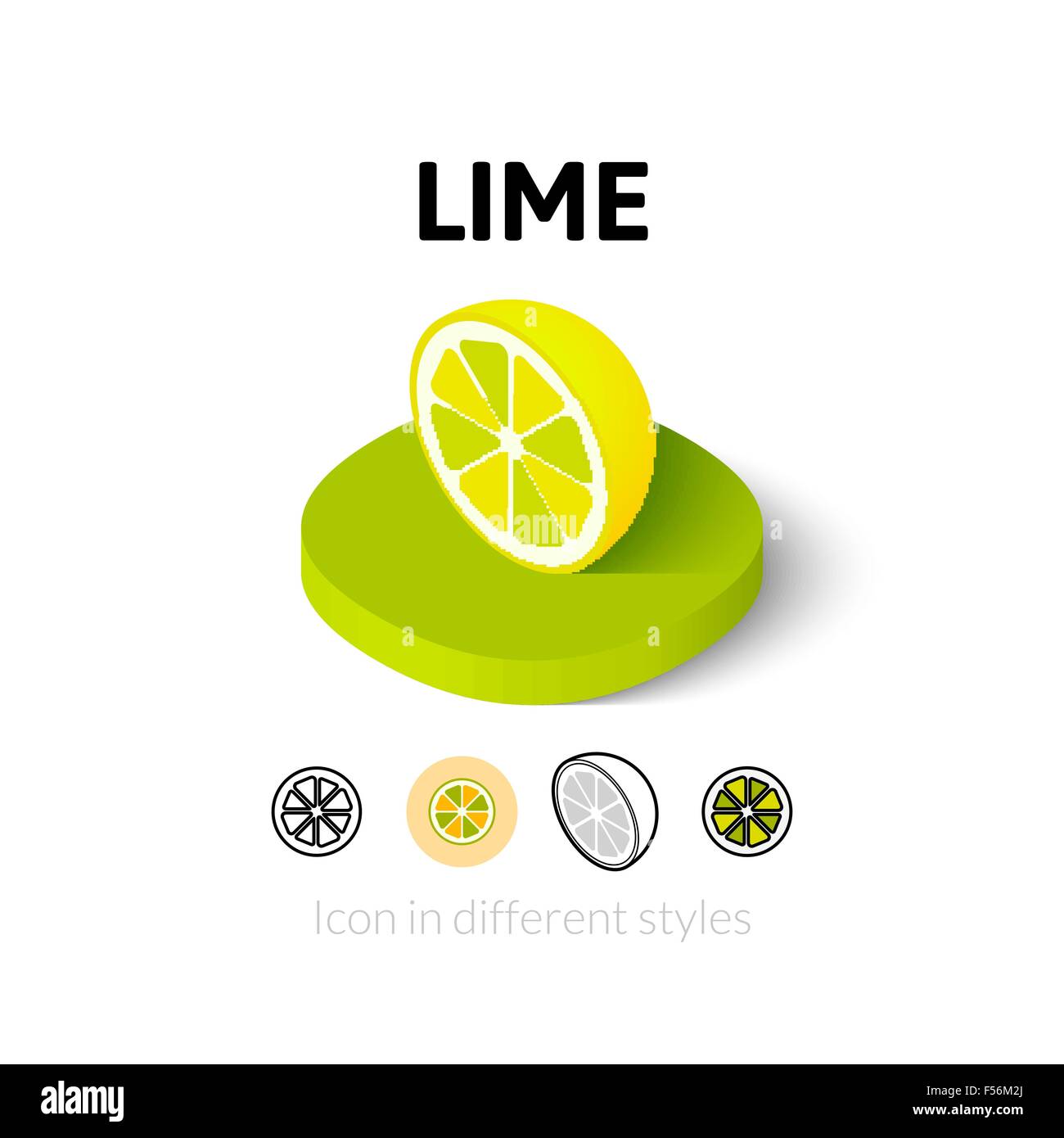 Lime icon in different style Stock Vector Image & Art - Alamy