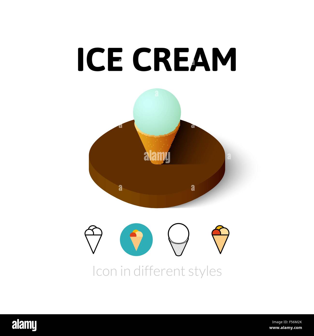 Ice cream icon in different style Stock Vector Image & Art - Alamy