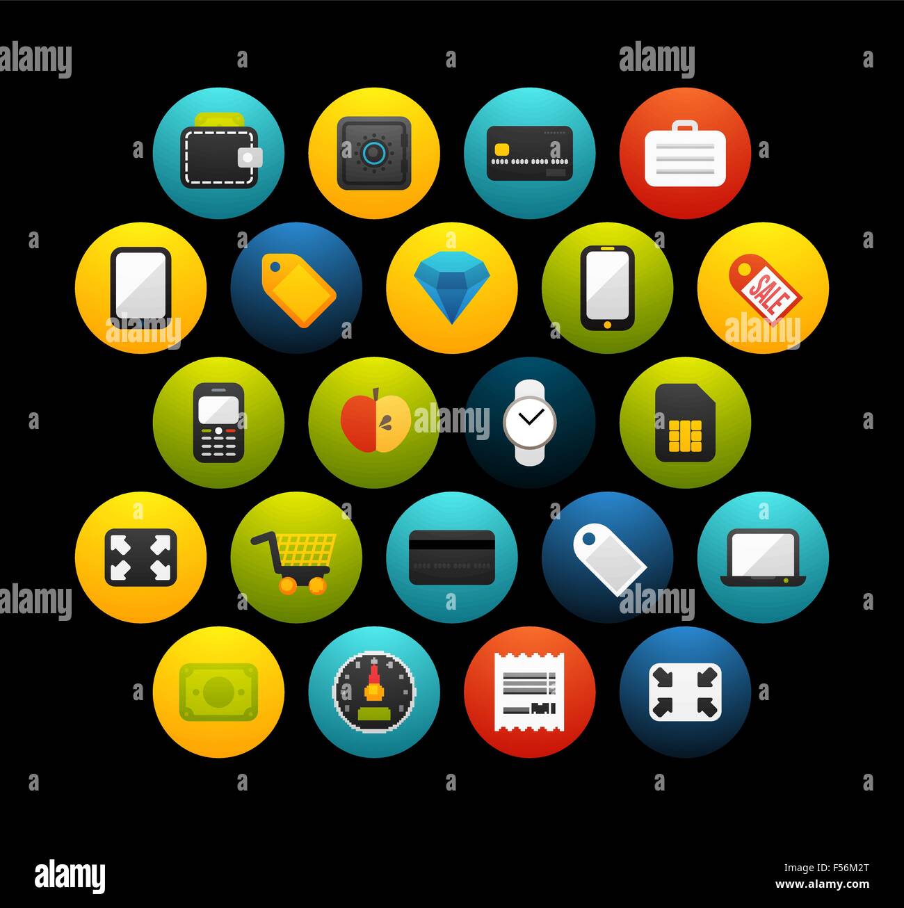 Set round icons check Stock Vector Images - Alamy
