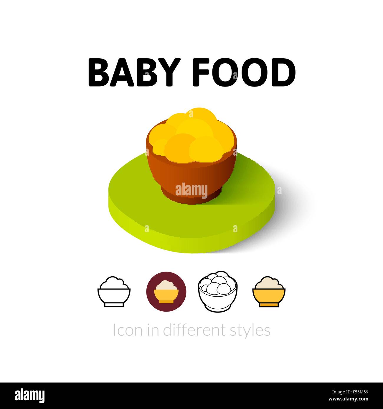 Baby food icon in different style Stock Vector Image & Art - Alamy