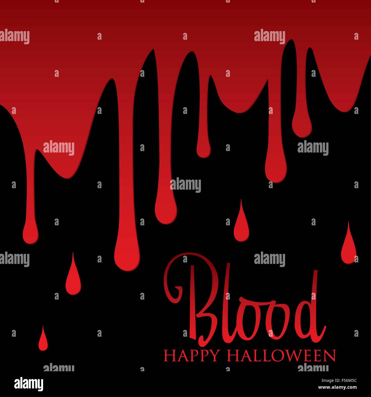 Blood Halloween card in vector format Stock Vector Image & Art - Alamy