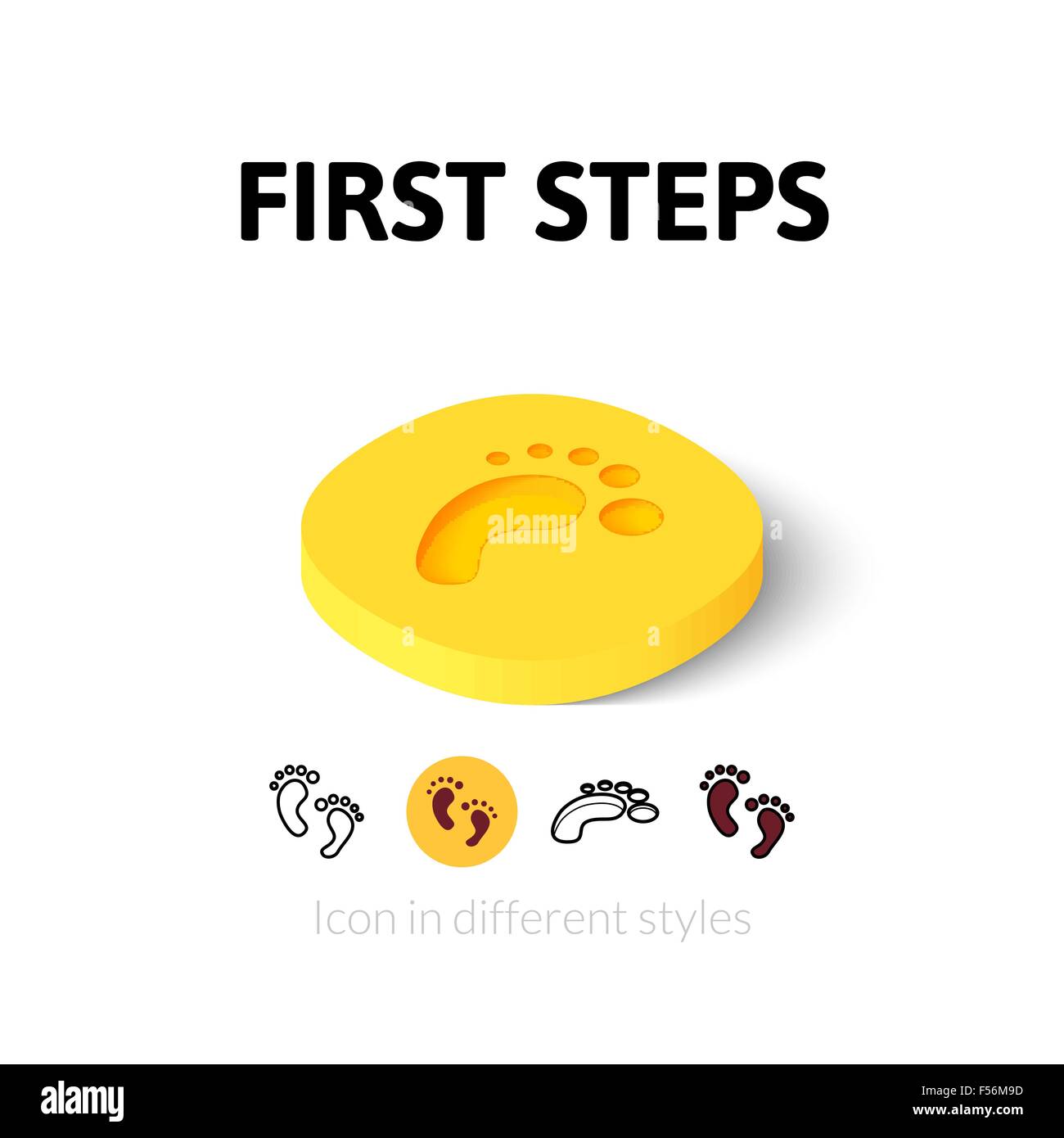First steps icon in different style Stock Vector Image & Art - Alamy