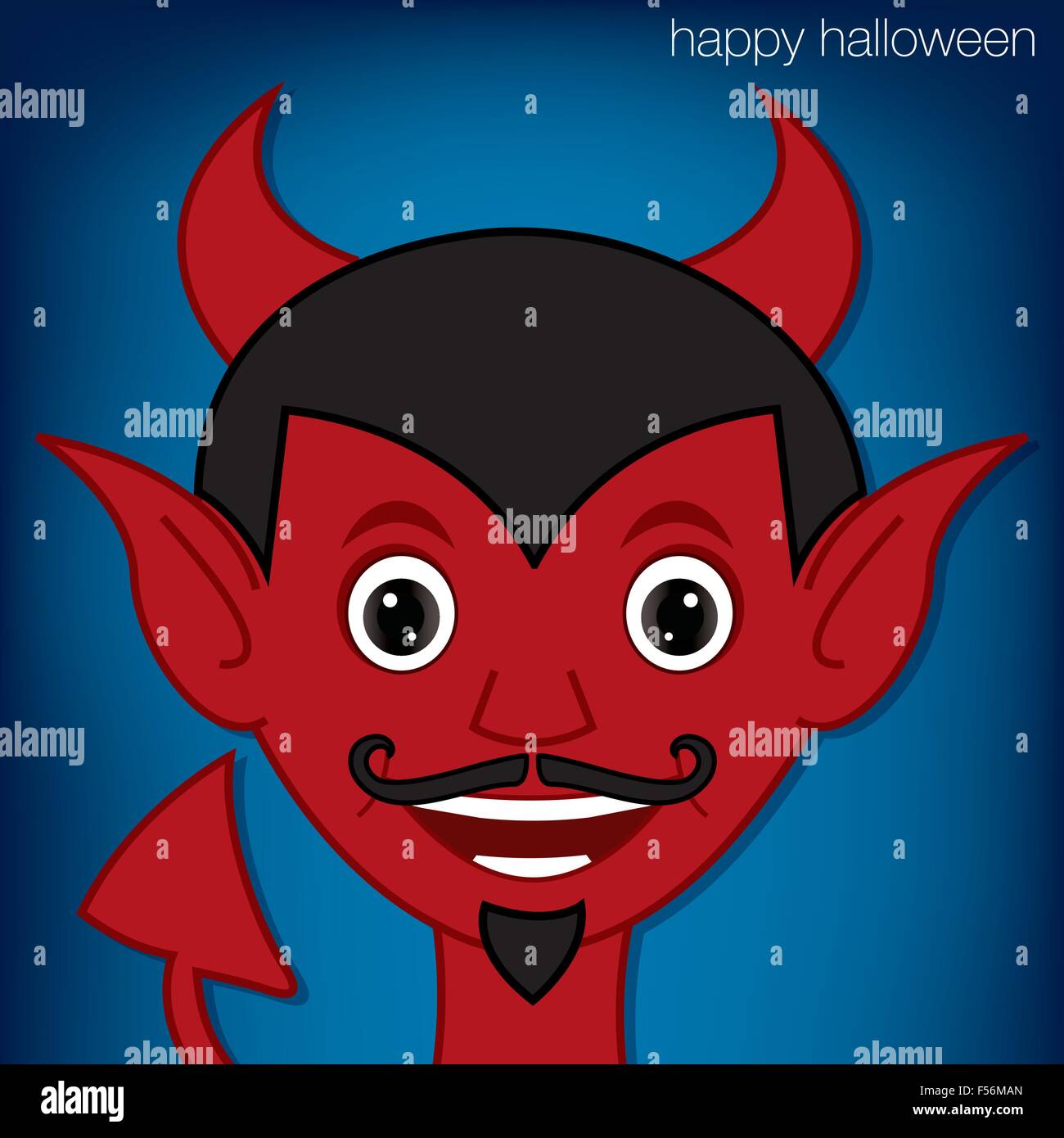 Demon halloween greeting card Stock Vector Images - Alamy