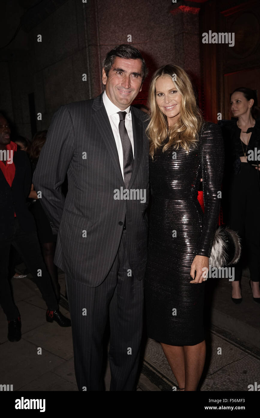 London, England, UK, 28th Oct 2015 : Elle Macpherson and Jean Marc ...