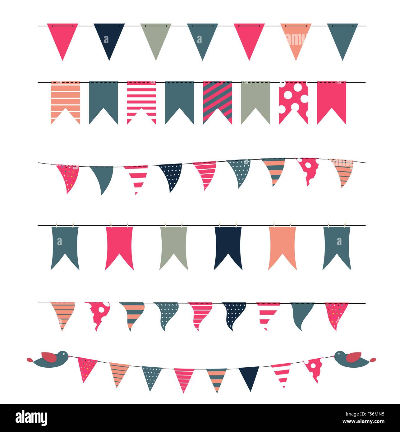 Party Flags Set Vector Illustration Stock Vector Image & Art - Alamy