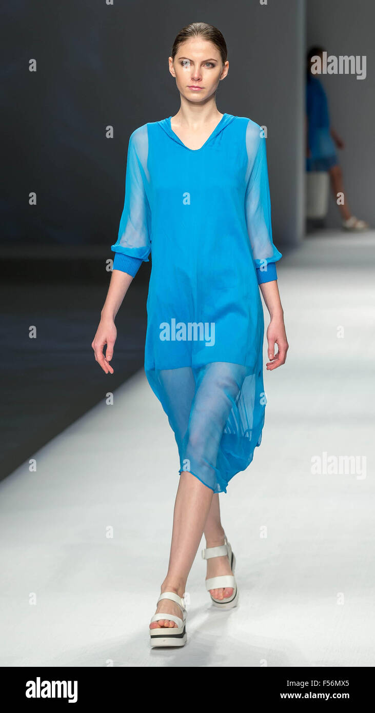 Beijing, China. 28th Oct, 2015. A model presents a creation designed by ...