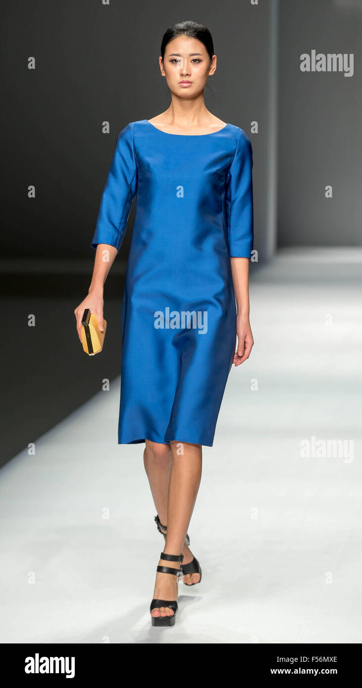 Beijing, China. 28th Oct, 2015. A model presents a creation designed by ...